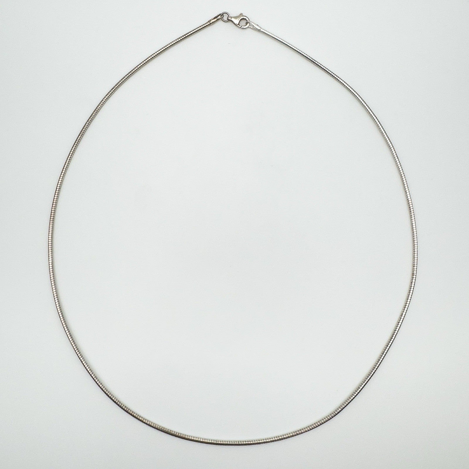 Sterling Silver Omega Chain Necklace 18” Flat 925 | Preloved